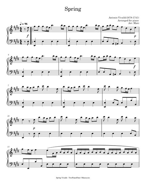 Image result for Spring Vivaldi Music Notes