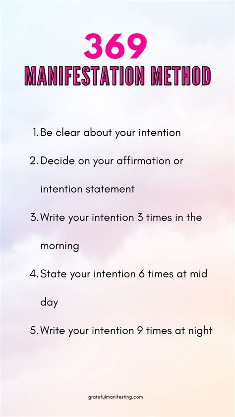 Image result for 369 Manifestation Method Example