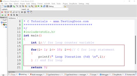 Image result for C for Loop Examples