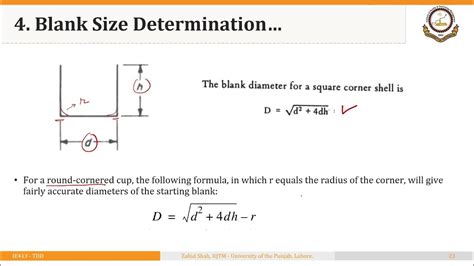 Image result for Drawing Blank Calculation Formula
