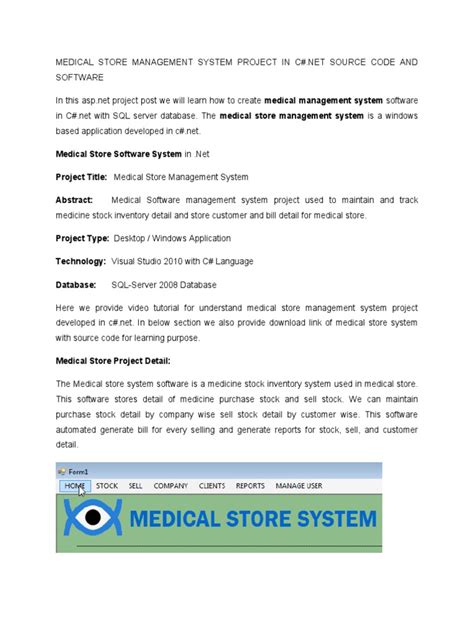 Image result for Medical Store Management System Project Asp.net