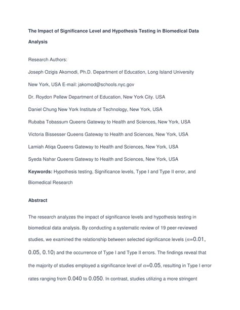 Image result for Significance Level in Hypothesis Testing