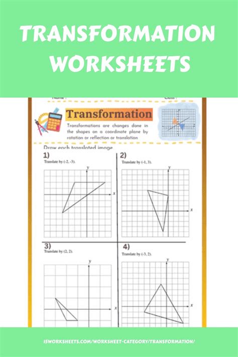 Image result for Transformation Practice Worksheet