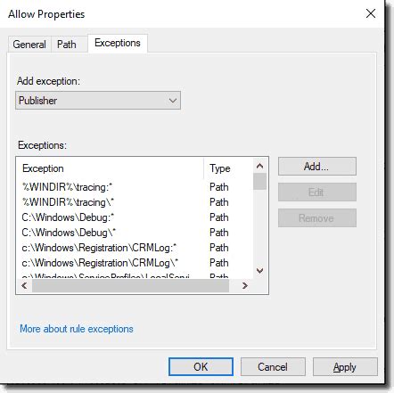 Image result for AppLocker Rule Types