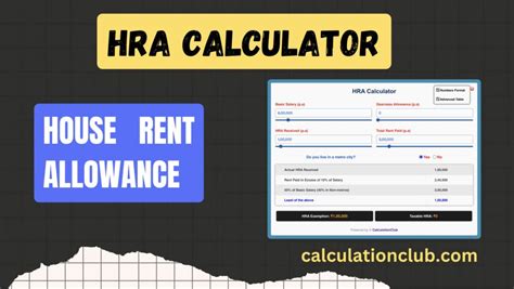Image result for HRA Calculation Formula