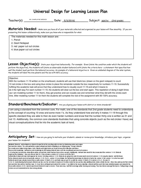 Image result for Model UDL Lesson