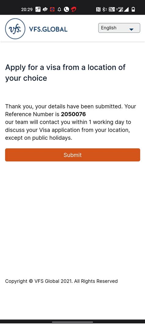 Image result for Application Reference Number VFS Global