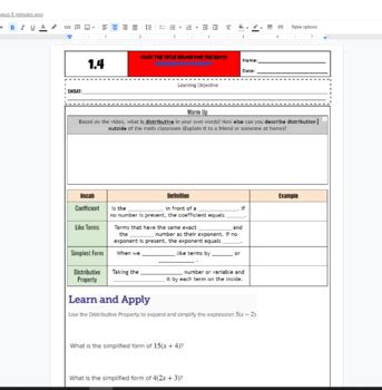 Image result for Distributive Property Letters