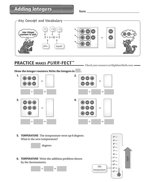 Image result for Adding Integers Free Worksheet