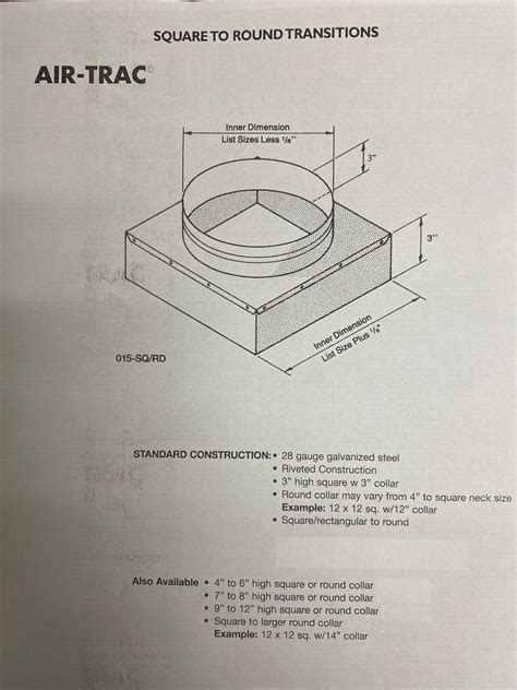 Image result for Square to Round Duct Connection