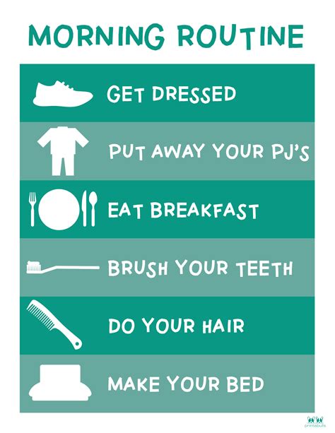 Image result for Morning Routine Print Off