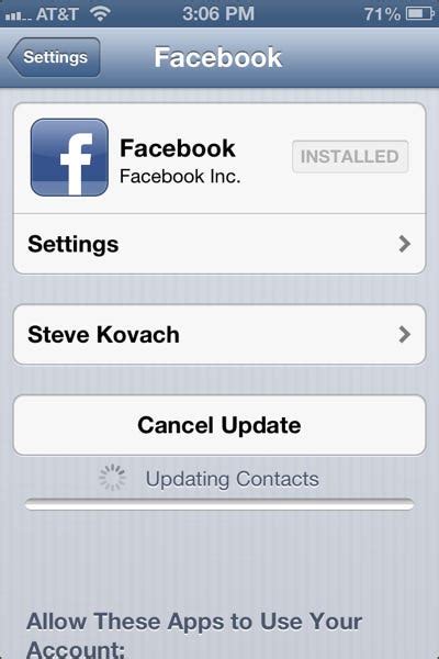 Image result for Facebook iOS App Settings