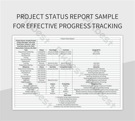 Image result for Project Tracking Report Example