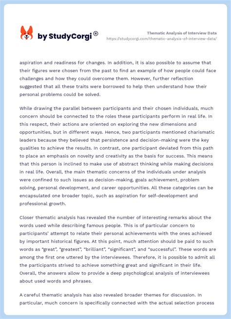 Image result for Thematic Analysis of Interview Example