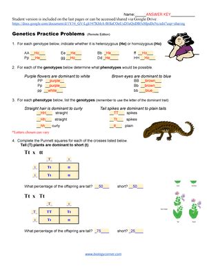 Image result for Genetics Practice Questions
