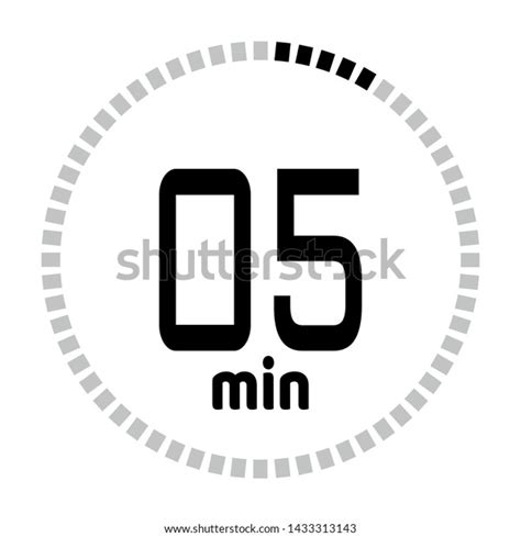 5 Minutes Countdown Timer Digital Counter Stock Vector (Royalty Free ...