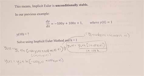 Image result for Implicit Euler Method