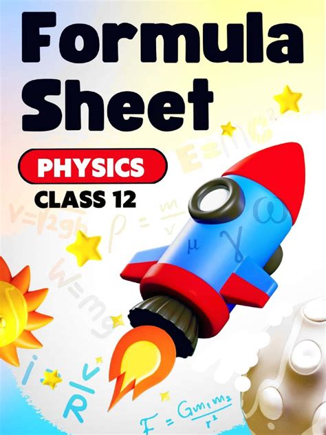 Image result for Formula Sheet for Physics Class 12 Chapter 1