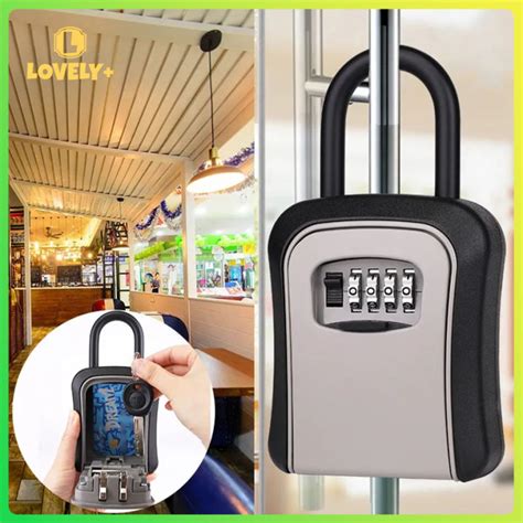 Large Capacity Key Storage Box 4-Digit Combination Lock Wall Mounted ...