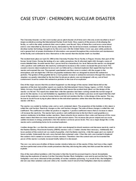 Image result for Chernobyl Disaster Case Study