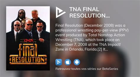 Image result for Final Resolution (January 2008) TNA Final Resolution 2008 Highlights