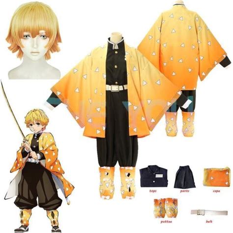 Demon Slayer Zenitsu Agatsuma Cosplay Costume – NalaGila