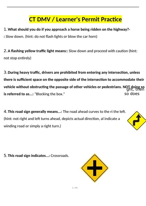 Image result for CT Learner's Permit Study Guide