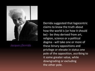 Image result for Derrida Post Modern Idea