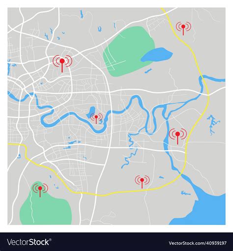 Navigation-map Royalty Free Vector Image - VectorStock