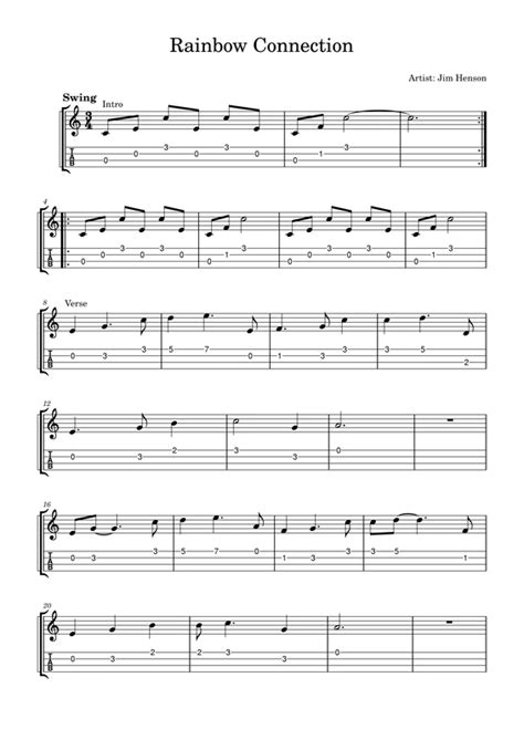 Image result for Rainbow Connection Chords