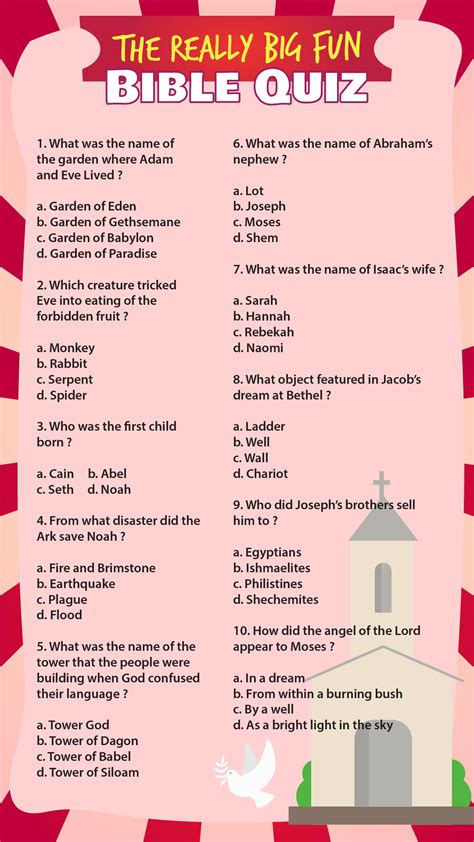Printable Bible Trivia Questions And Answers - Printable Free Templates ...