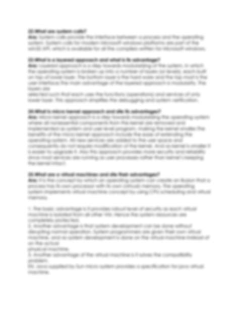 Image result for Operating Systems Answers Free