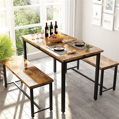 Image result for Dining Table with Bench