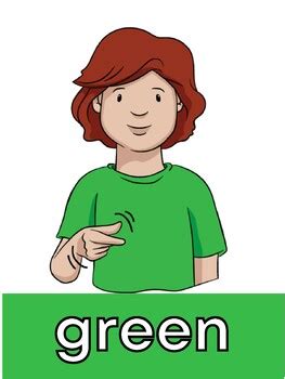 Image result for Sign Language Colors Printable