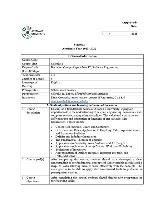 Image result for Calculus 1 Course PDF