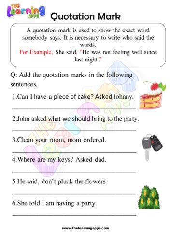 Image result for Quotation Mark Paragraph Worksheet
