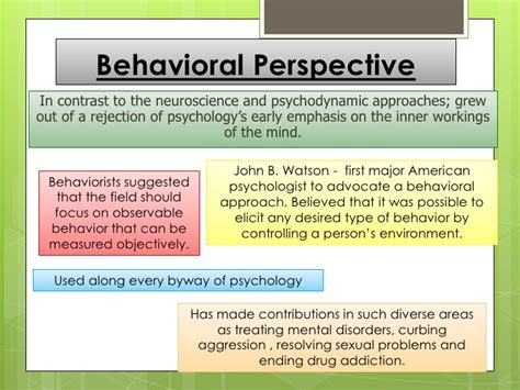 Image result for Behavioral Perspective Definition