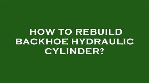 Image result for Backhoe Rebuild