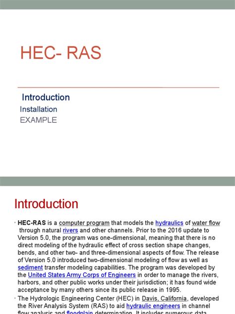 Image result for HEC-RAS Intoductiom