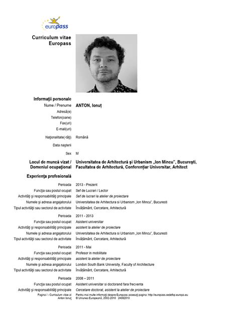 Image result for CV Example.pdf