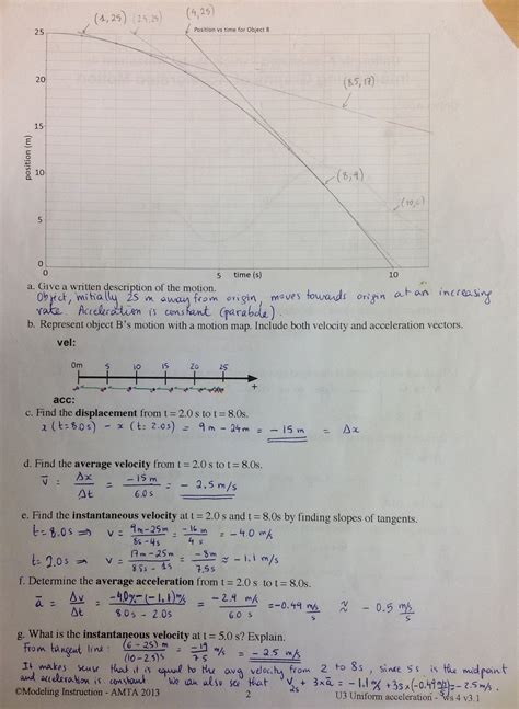 Image result for Motion Graphs Worksheet Answers
