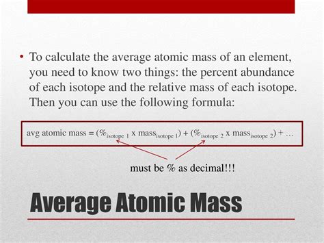 Image result for Average Atomic Mass Example