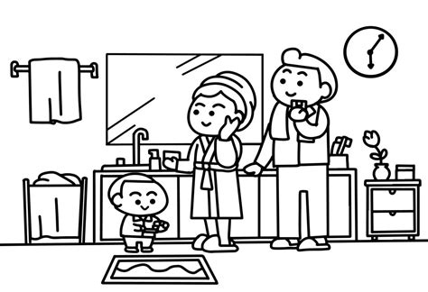 Image result for Daily Routine Line Drawing