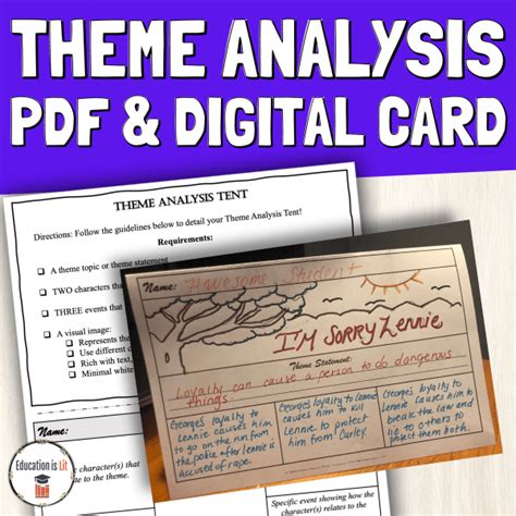 Image result for Theme Analysis Example