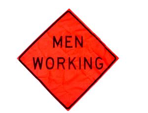 Image result for Men Working Sign Paper