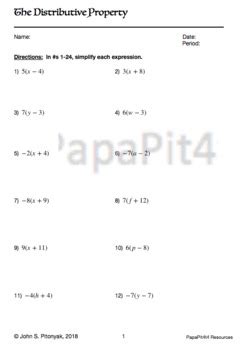 Image result for Pre-Algebra Distributive Property