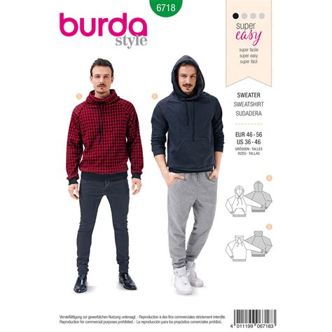 Image result for Burda Sweatshirt Patterns