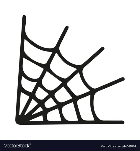 Black spider web isolated on white background Vector Image