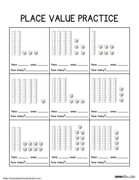 Image result for Place Value Matching Worksheet