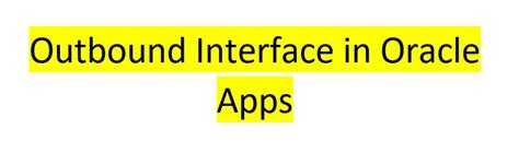 Image result for Examples of Inbound Interface in Oracle